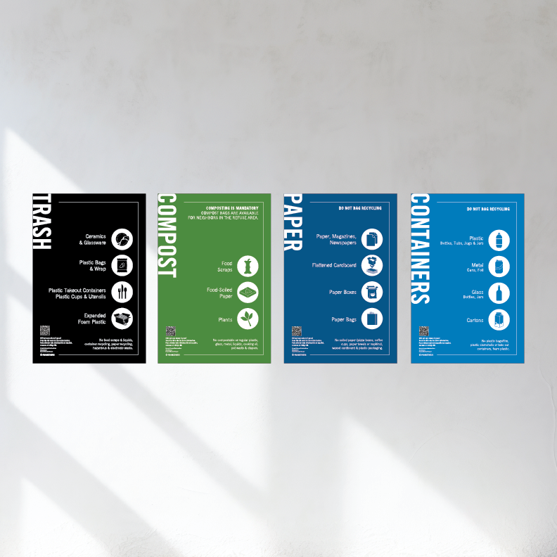 Mountain View Trash Sorting Signs 16” x 24” | Prometheus Online Store